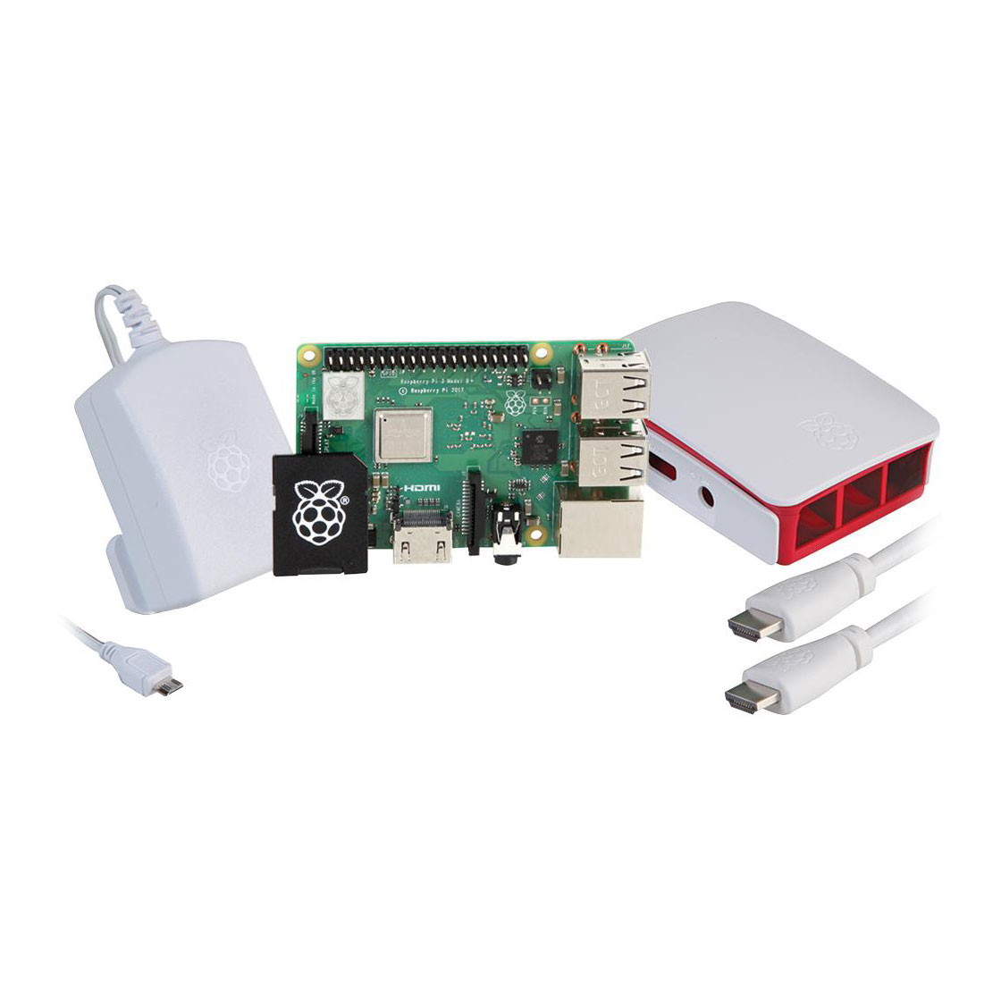 Raspberry Pi 3B+ Starter Kit White LN100067 - RPI3-MODB+ HDMIOSK-WHT ...