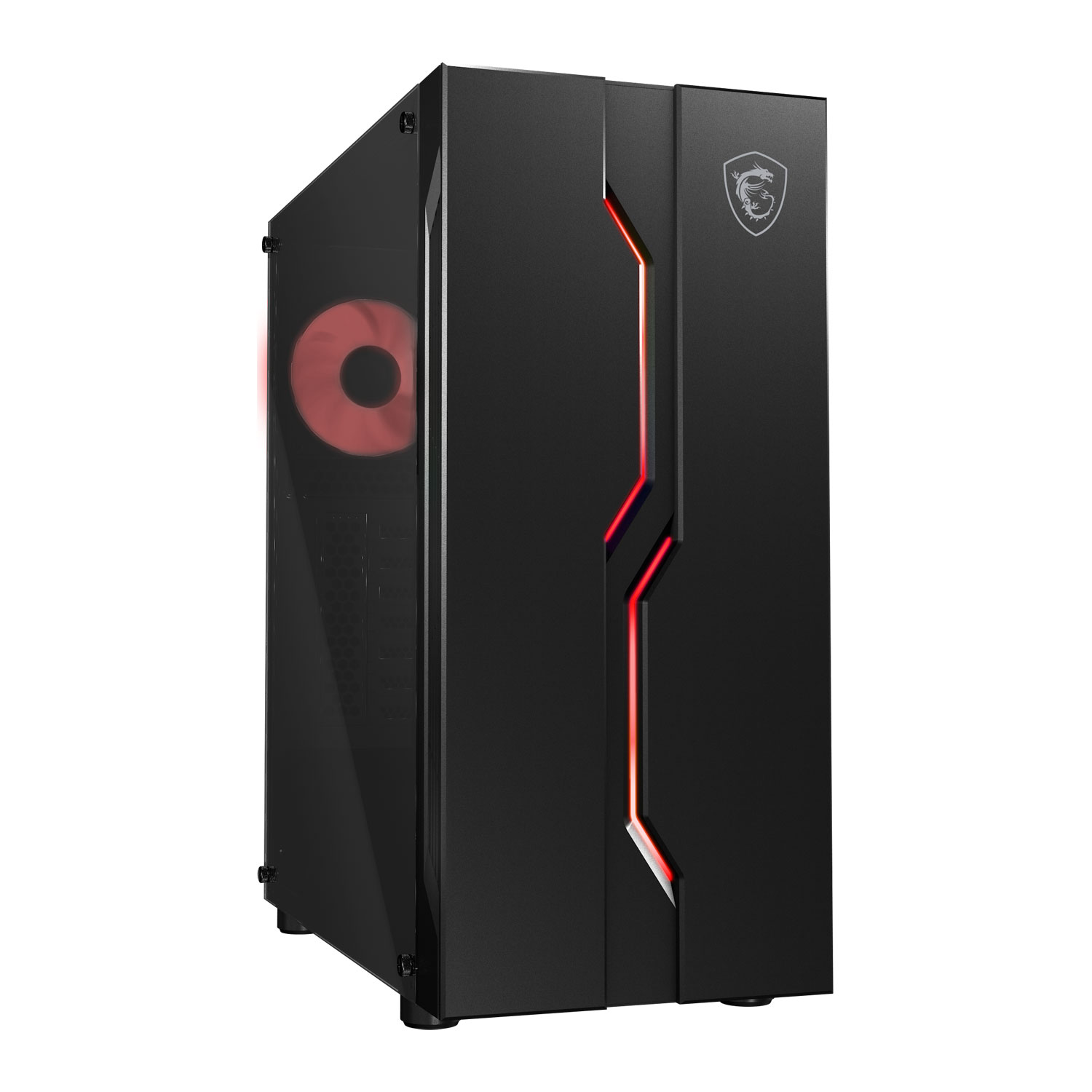 MSI MAG VAMPIRIC 010M Black RGB Mid Tower Tempered Glass PC Gaming Case ...