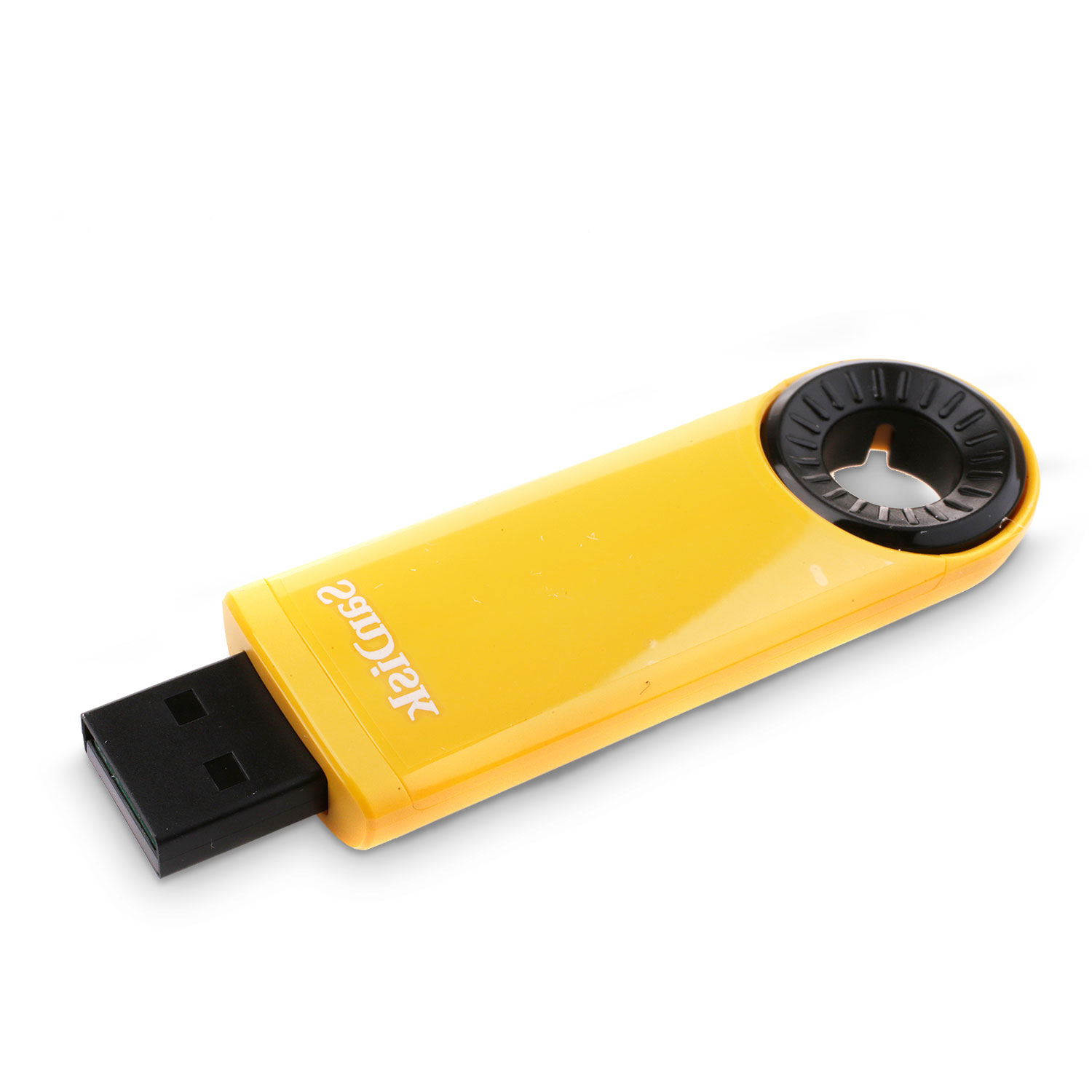 SanDisk 64GB Cruzer Dial USB 2.0 Flash Drive SDCZ57-064G-AW4P - Yellow ...