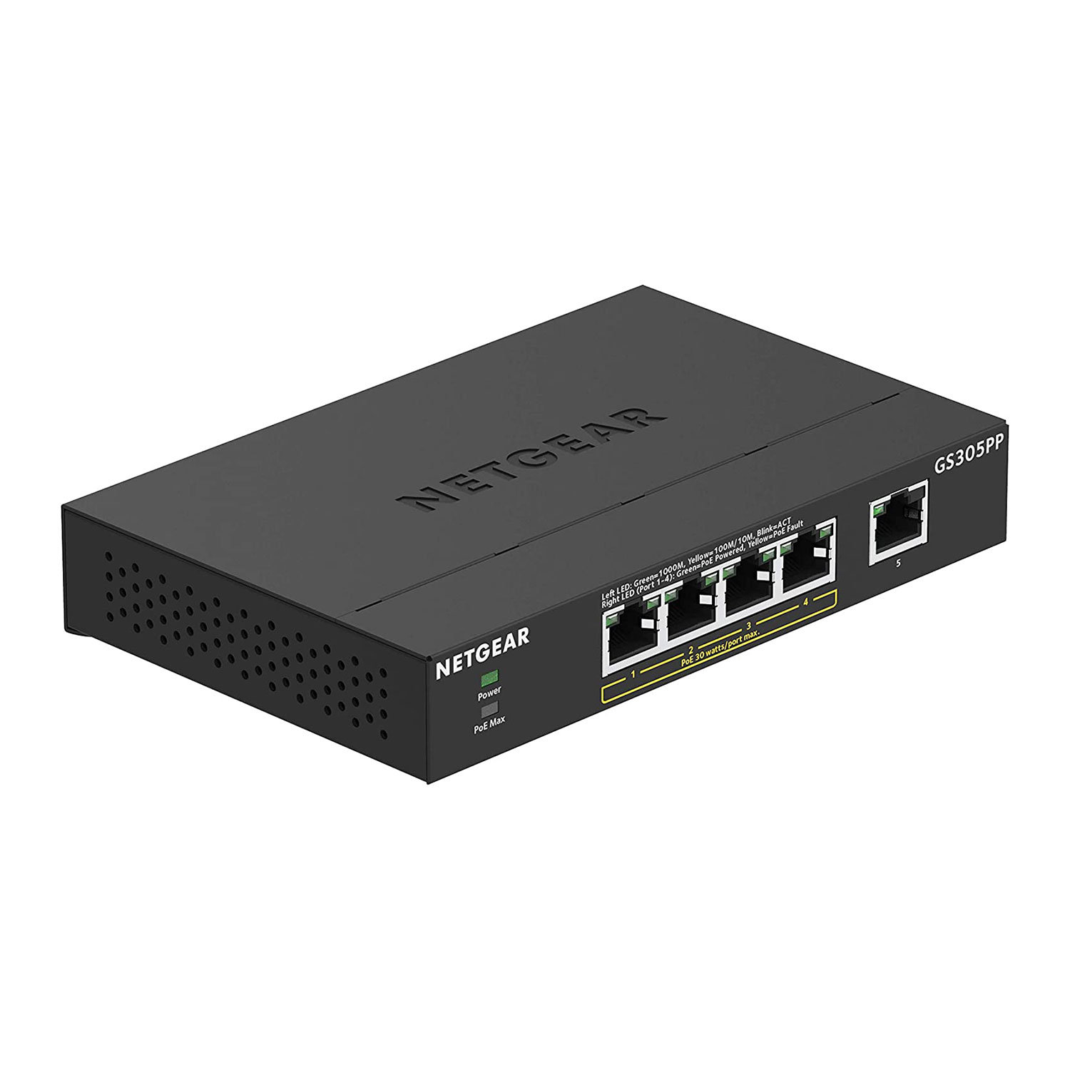 NETGEAR GS305PP 5-Port Gigabit PoE+ Network Switch LN106983 - GS305PP ...