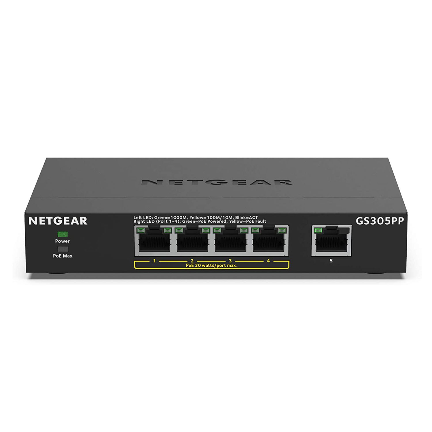 NETGEAR GS305PP 5-Port Gigabit PoE+ Network Switch LN106983 - GS305PP ...