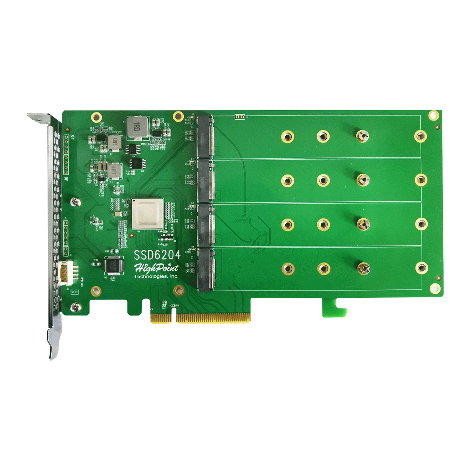 HighPoint M.2 NVMe RAID Controller via PCI-Express 3.0 x8 LN115367 ...