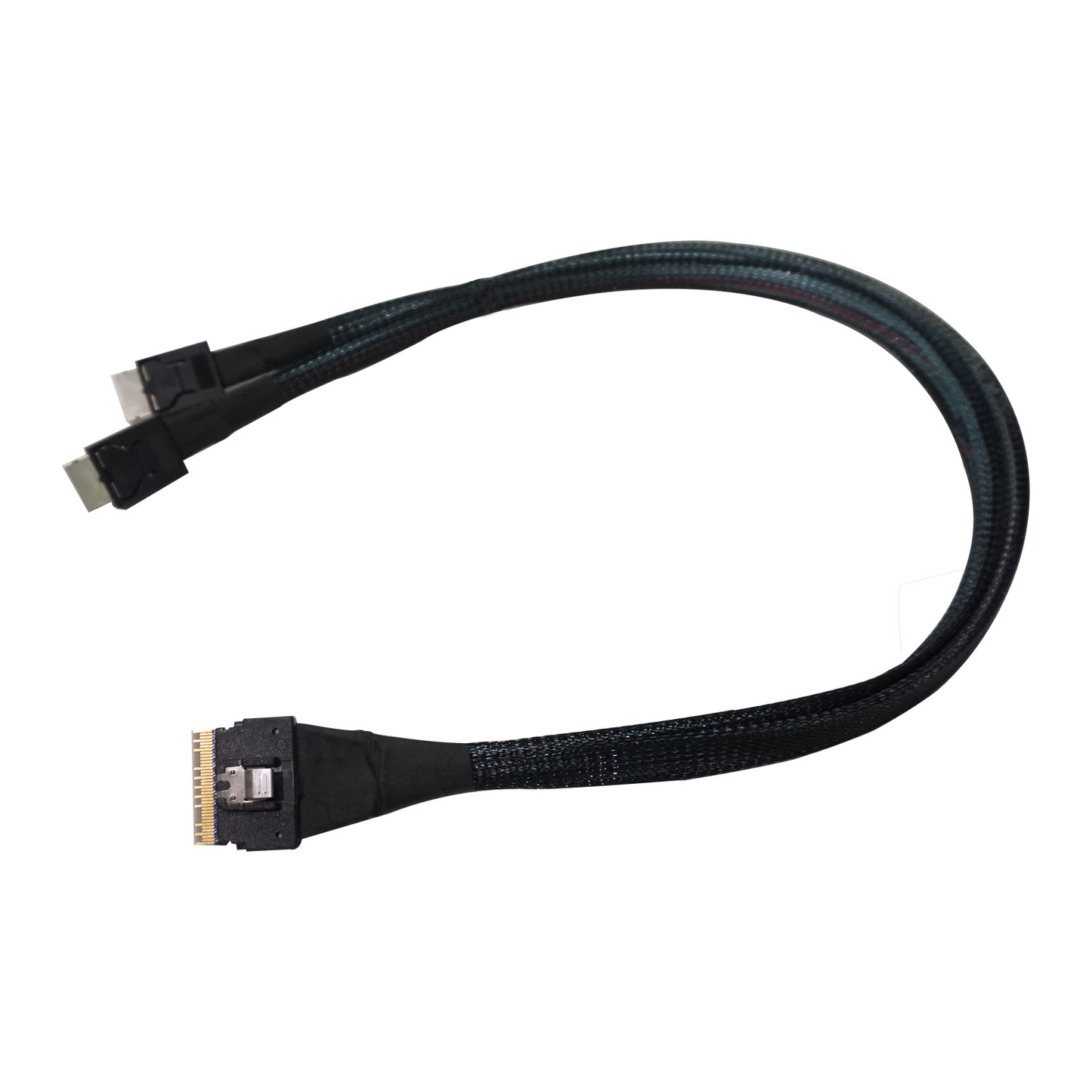 Highpoint PCIe Gen4 0.5m 1x SFF-8654 to 2x SFF-8611 Cable LN122756 ...