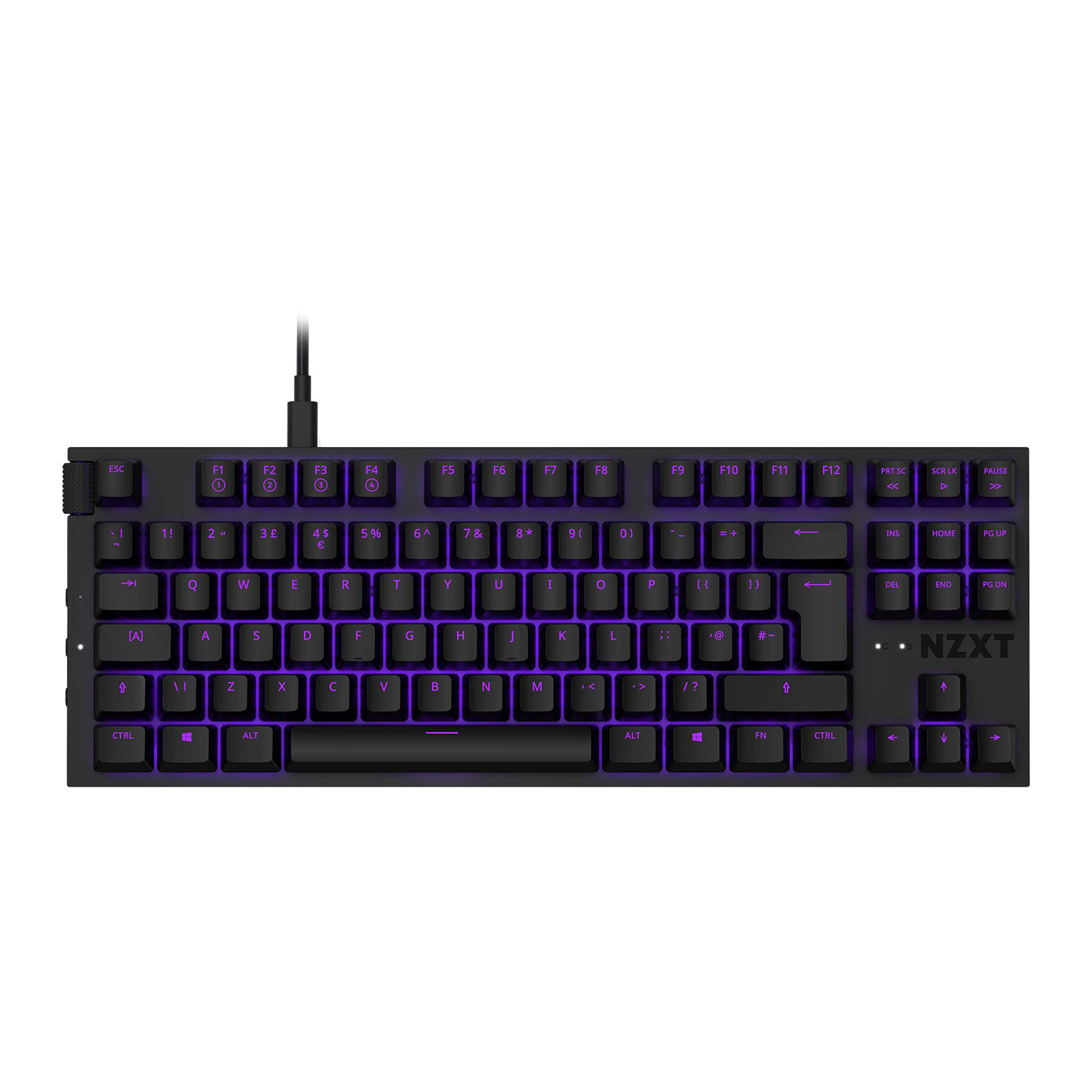 NZXT FUNCTION TENKEYLESS Gateron Red Linear Modular Mechanical Gaming ...