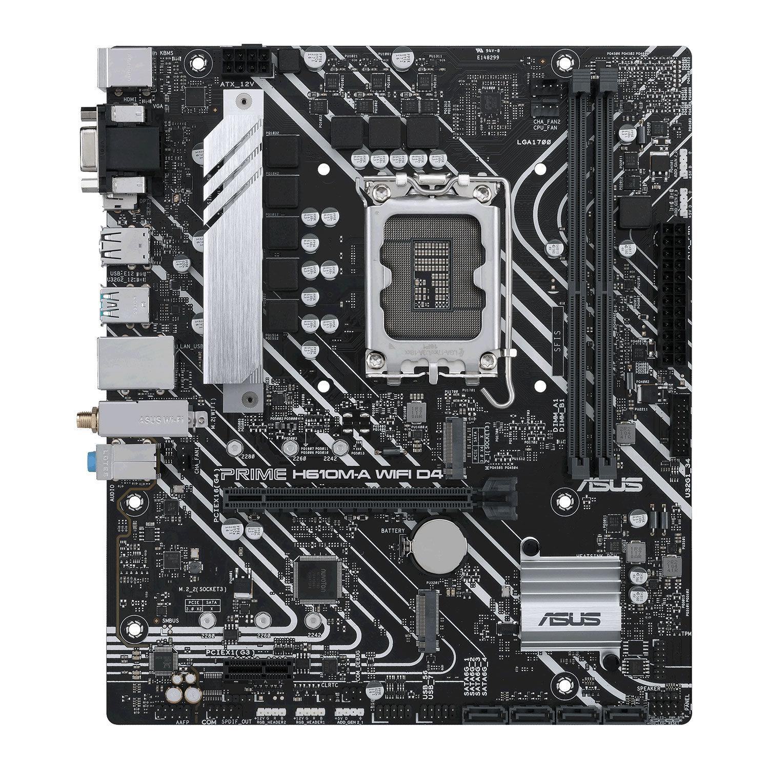 ASUS PRIME H610M-A WIFI D4 DDR4 micro-ATX Motherboard LN124770 ...