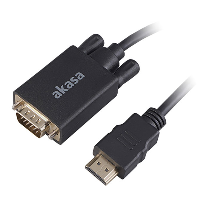 Akasa Gold Plated HDMI to VGA Adapter Cable upto 1920x1080p@60Hz ...
