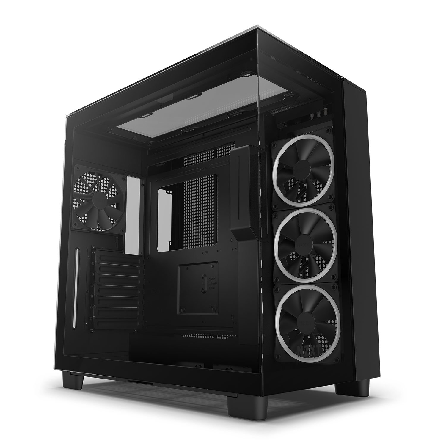 NZXT H9 Elite Black Mid Tower Dual Chamber Tempered Glass Gaming Case ...