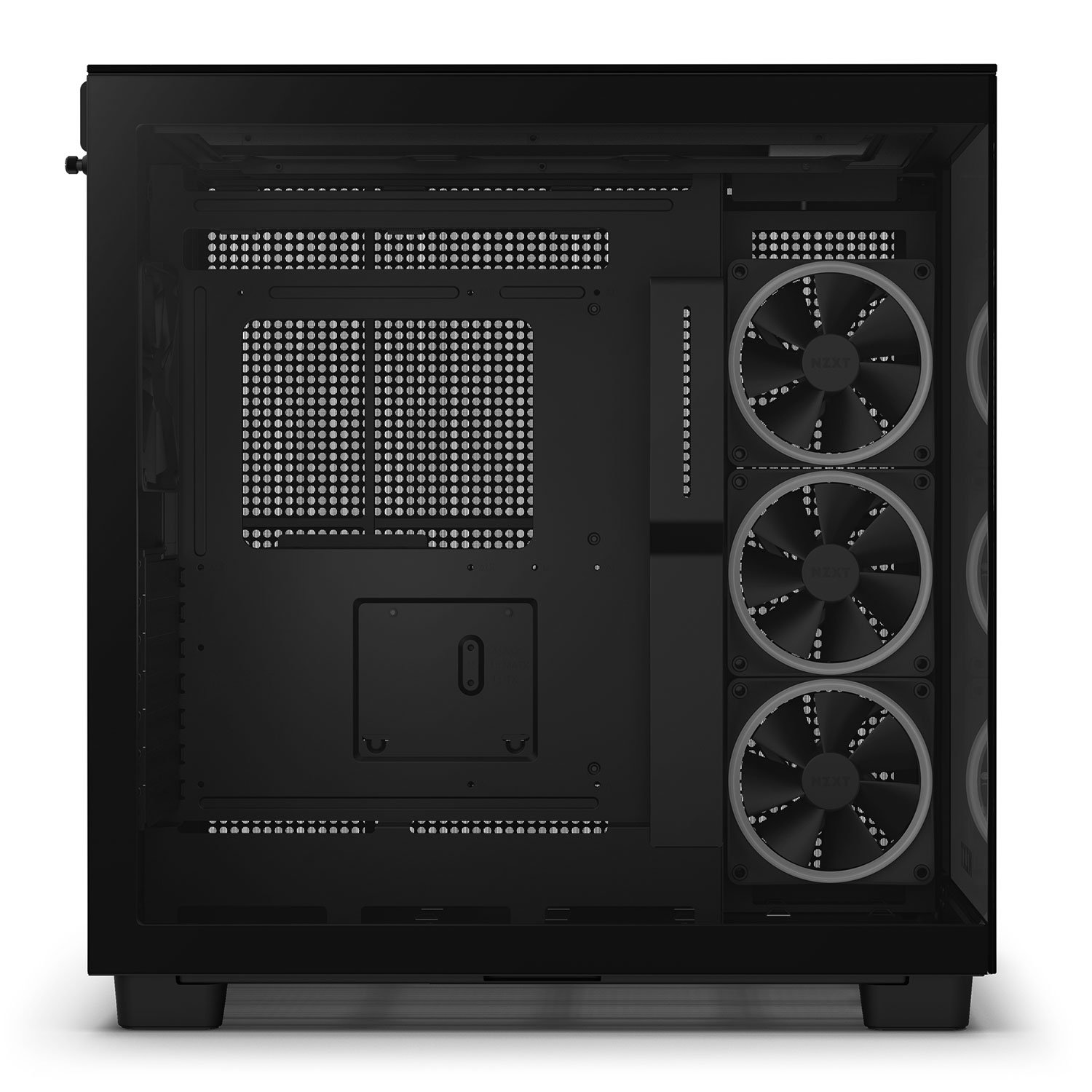 NZXT H9 Elite Black Mid Tower Dual Chamber Tempered Glass Gaming Case ...