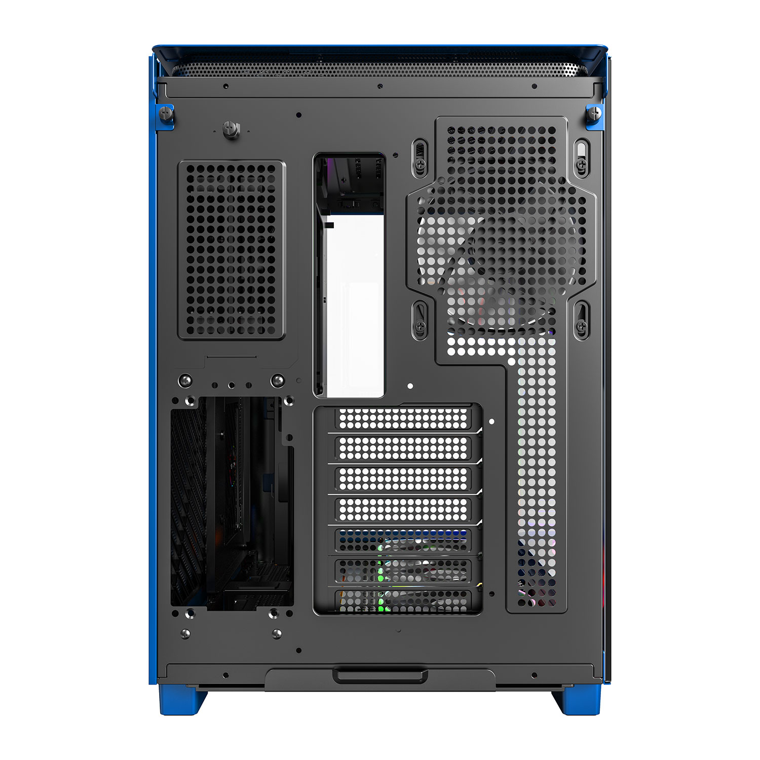 Montech KING 95 PRO Blue Mid Tower TG Dual Chamber PC Case inc 10 Fan ...