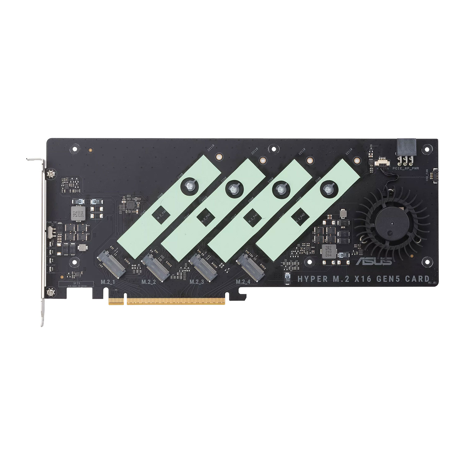 ASUS Hyper M.2 PCIe x16 Gen 5 NVMe Card with 4x M.2 Slots LN142818 ...