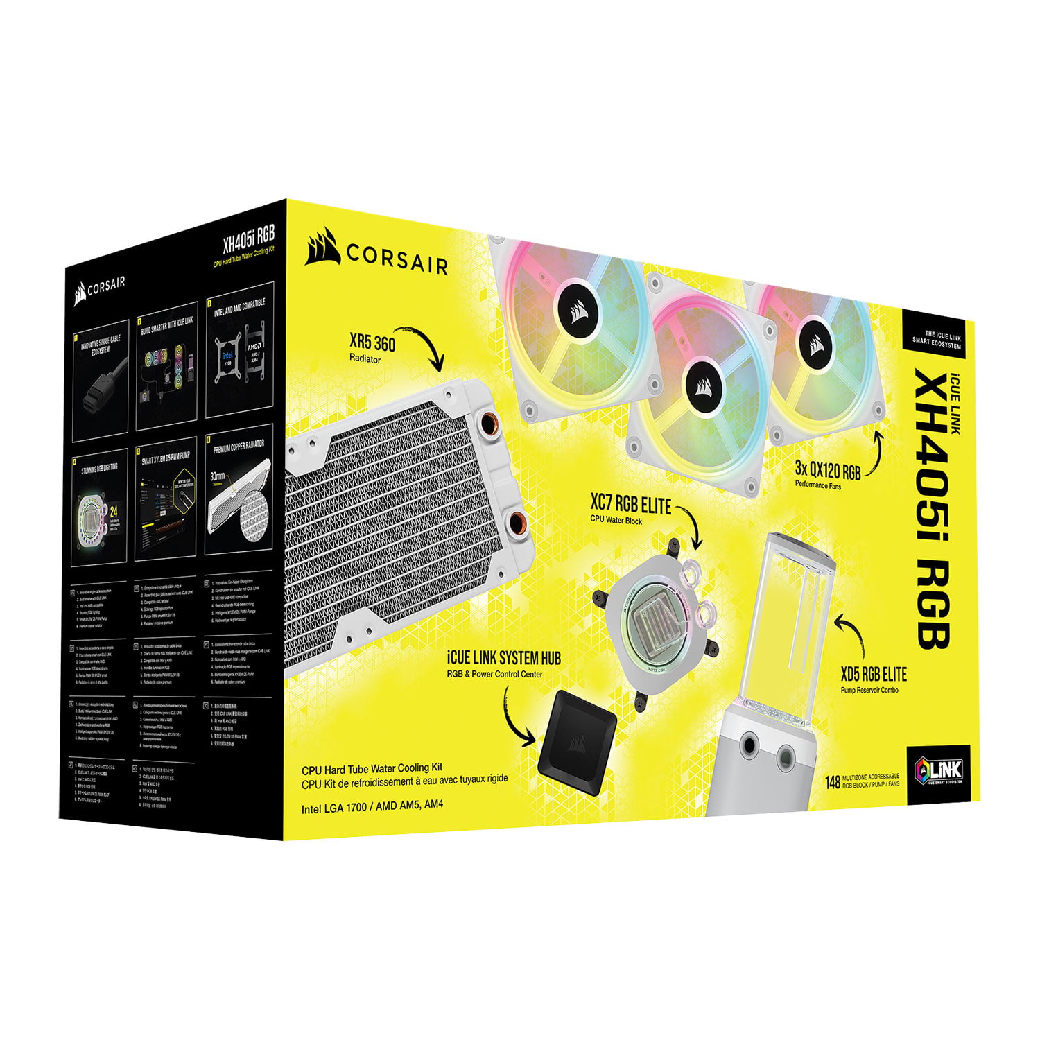 Corsair Hydro X Series iCUE XH405i RGB PRO Custom Cooling Kit White ...
