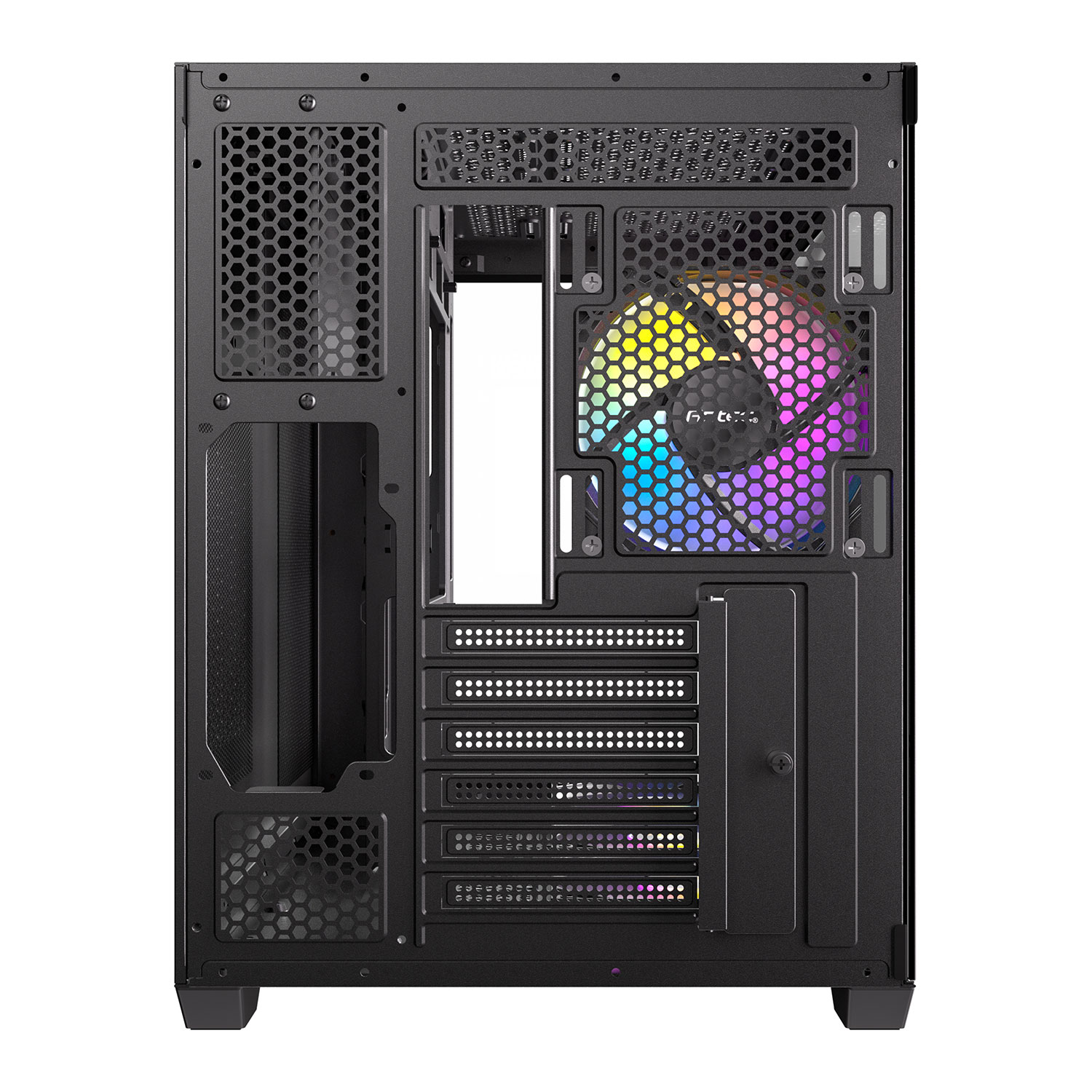 Antec CX800 Wood ARGB Mid Tower Tempered Glass Black PC Gaming Case ...