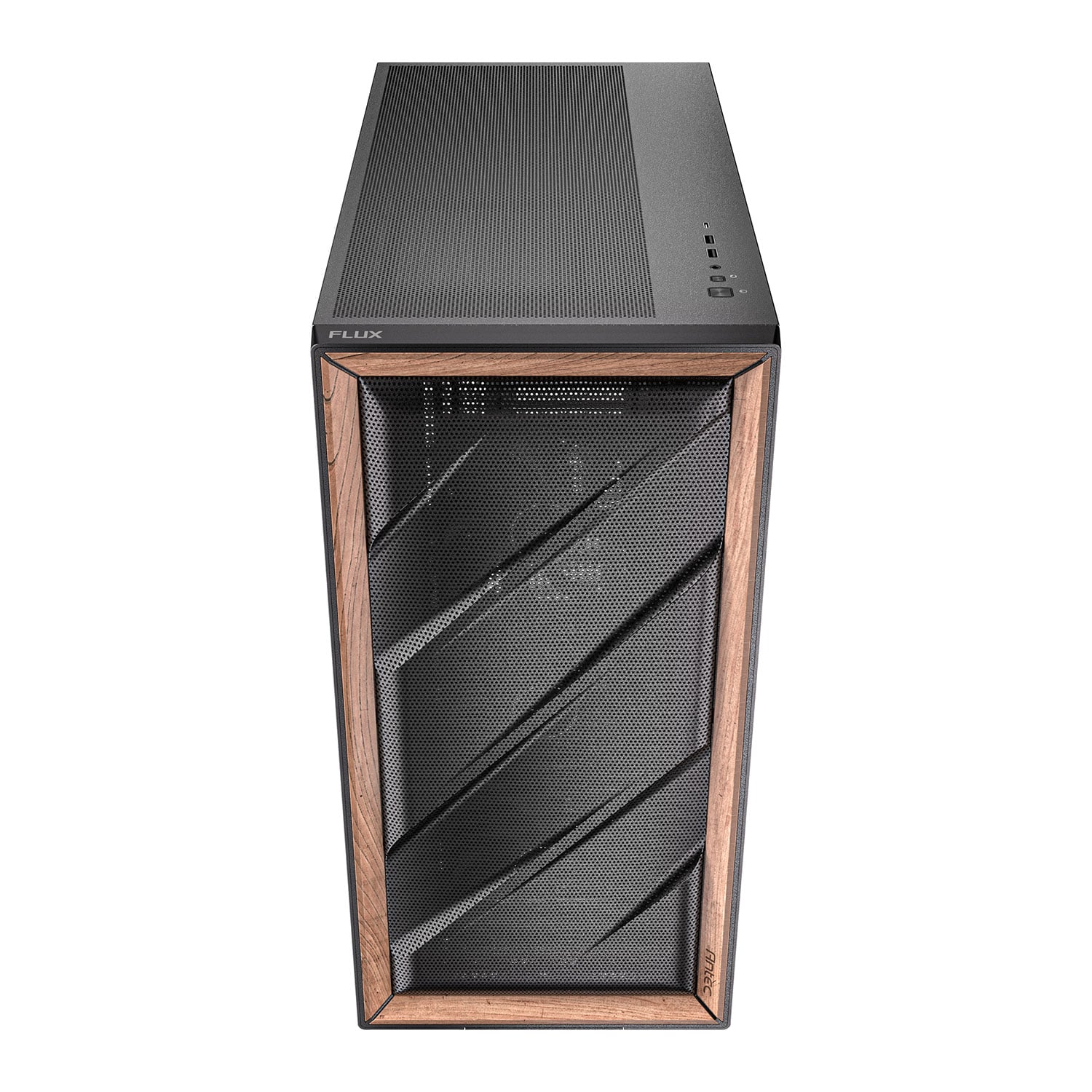 Antec Flux Mid Tower Tempered Glass Black/Wood PC Gaming Case LN149691 ...