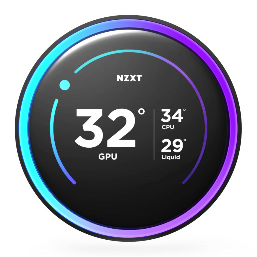 NZXT Kraken Elite 360 RGB Black AIO 2.72" LCD Screen Intel/AMD CPU ...