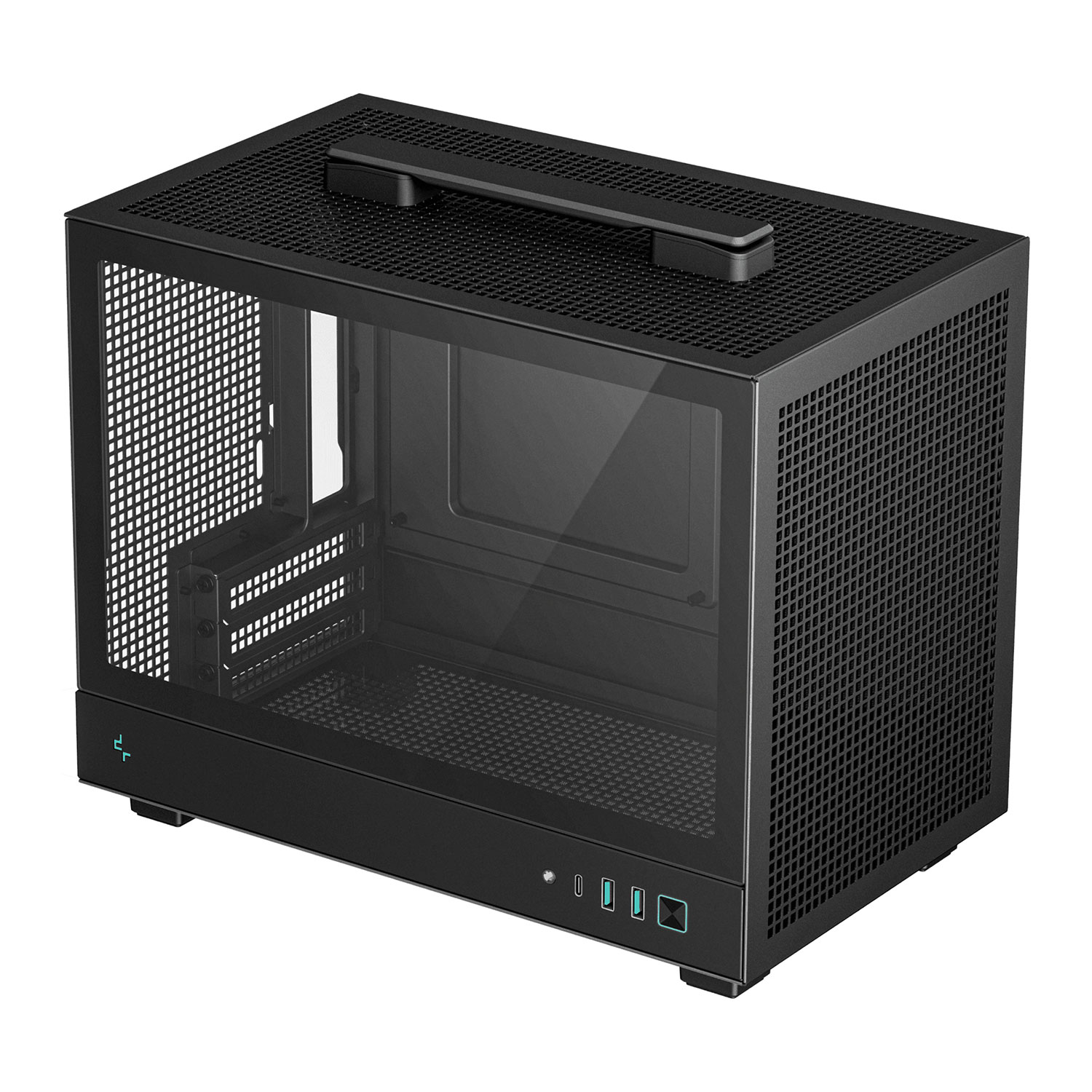DeepCool CH160 Tempered Glass Black SFF mini ITX Gaming Case LN152111 ...