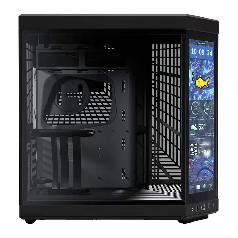 HYTE Y70 Touch Infinite Dual Chamber Tempered Glass Mid Tower Gaming ...
