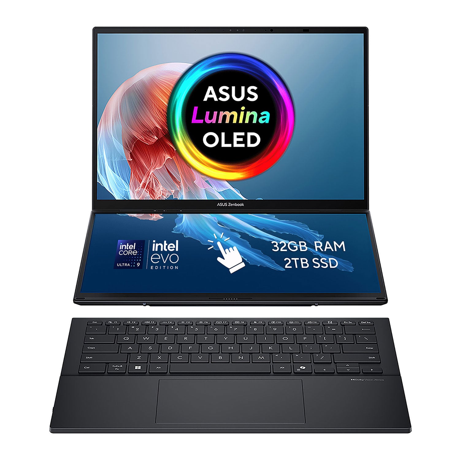 ASUS Zenbook DUO Lumina OLED UX8406CA Core Ultra 9 Dual Screen Laptop ...