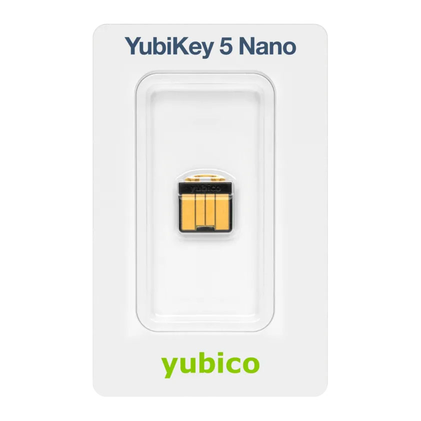 Yubico YubiKey 5 Nano Multi-protocol USB MFA Security Key LN157917 ...