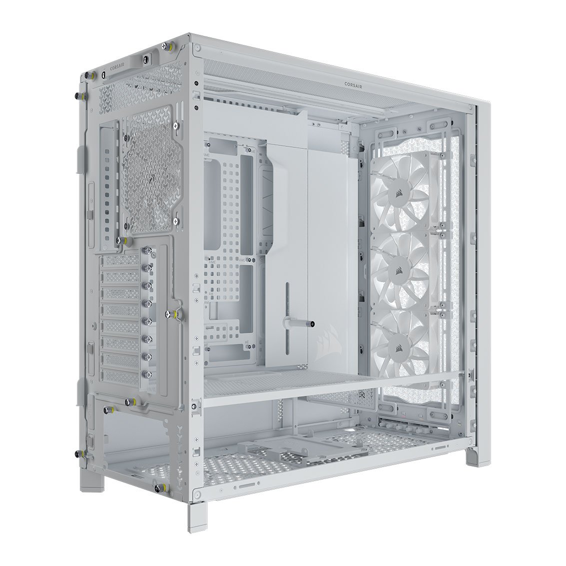 Corsair FRAME 5000D RS White Modular Mid Tower Tempered Glass PC Gaming ...