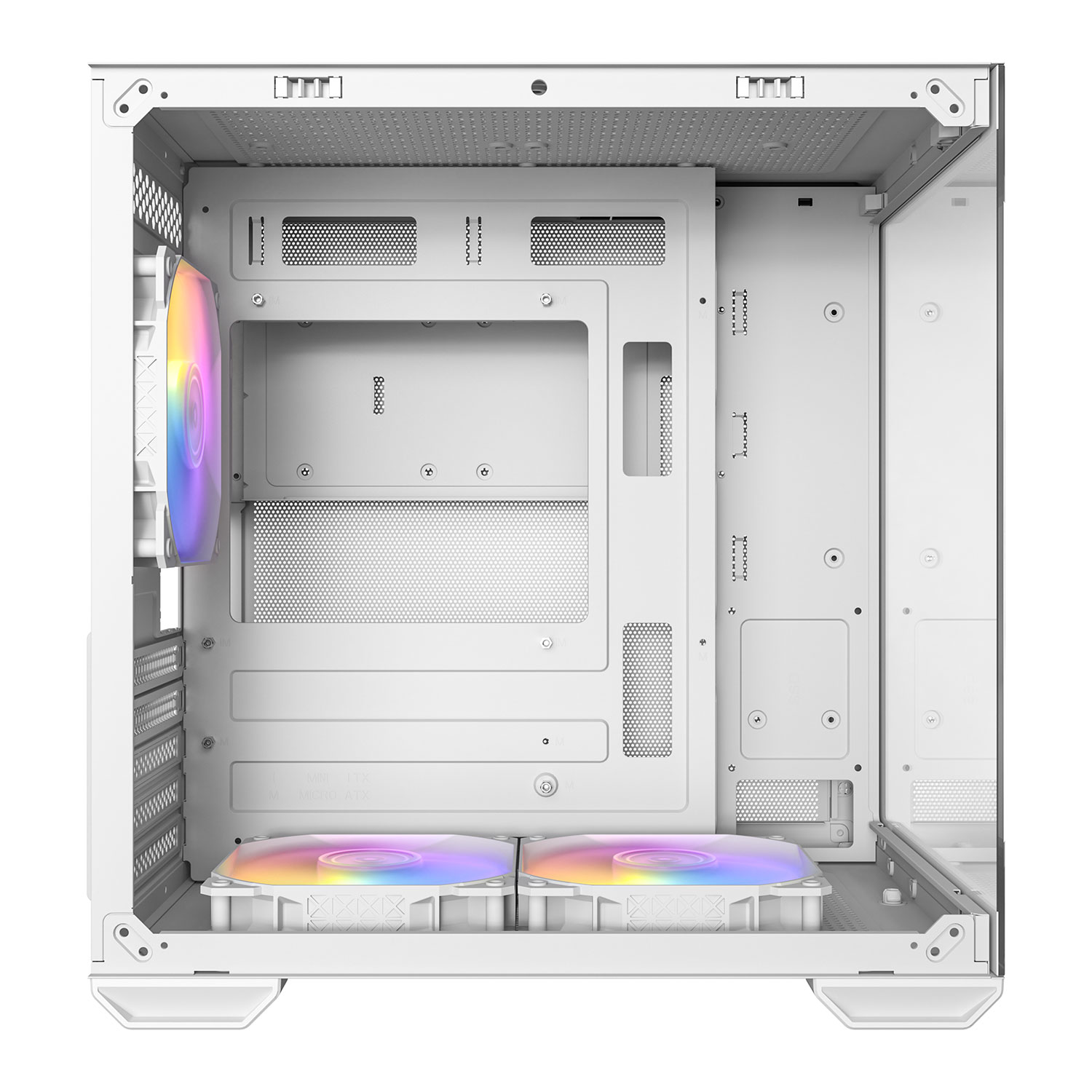 Antec CX60M ARGB Micro-ATX Mini Tower Tempered Glass White PC Gaming ...