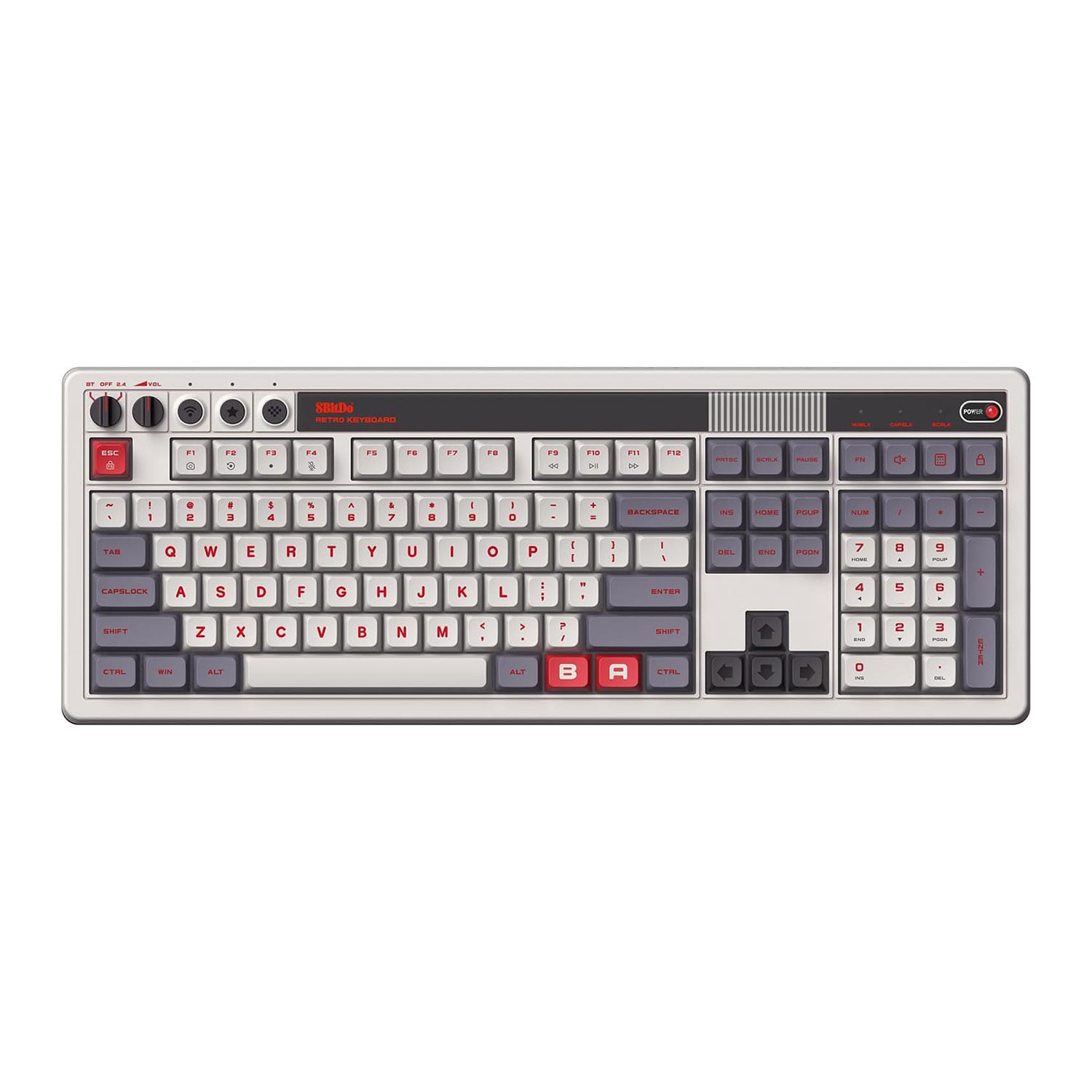 8BitDo Retro Mechanical Wireless Gaming Keyboard N Edition - ANSI US ...