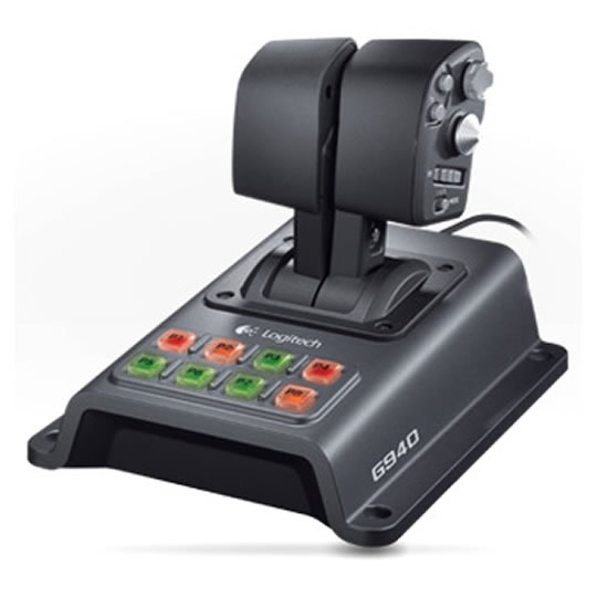 Logitech Flight System G940, Force Feedback Joystick+Dual Throttle ...