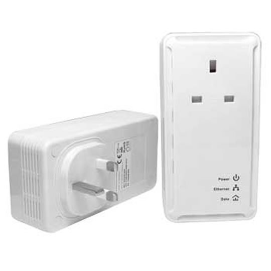Newlink Homeplug NL-HP200PTDL 200Mbit Powerline inc Pass through Mains Plug Adaptor - Twin Pack ...
