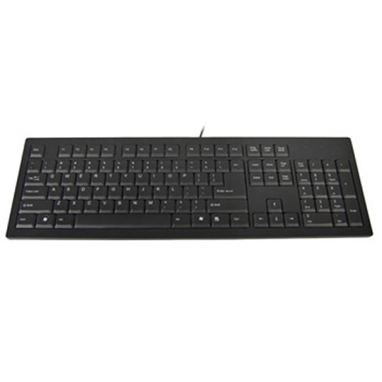 Keysonic KSK-8004U Full size keyboard with modern design and flat keys ...