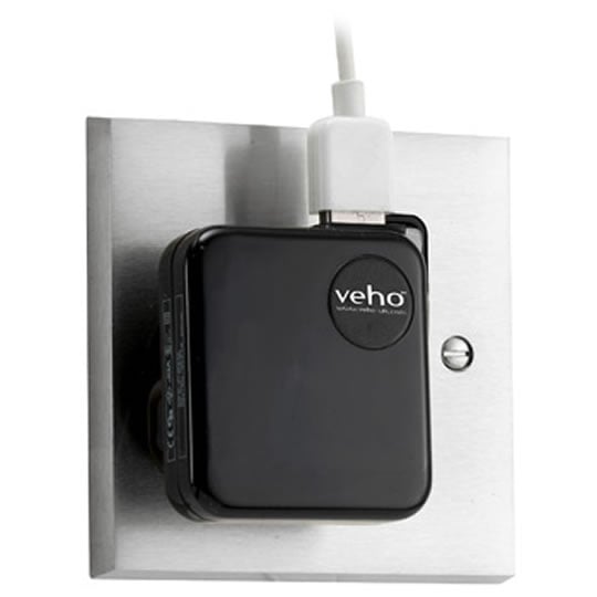 Veho VAA-003-BLK Single USB Mains Power UK Plug, Fast Charge for ...