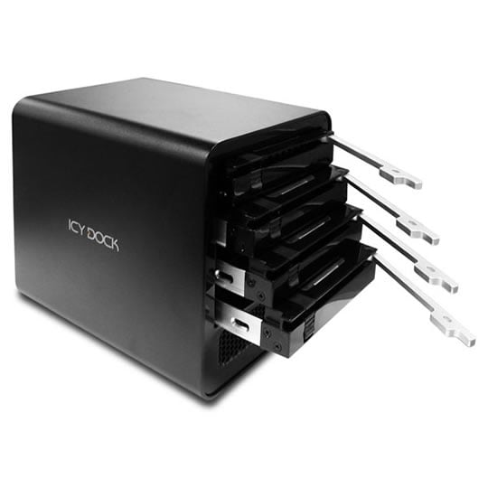 Icy Dock MB561US-4SB-1 4 Bay SATA to eSATA (Port Multiplier) USB ...