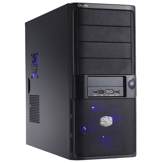 Cooler Master Elite 335U Black ATX Mini Tower Case with Bottom Mount ...