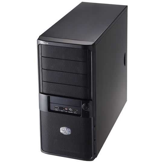 Cooler Master Elite 335U Black ATX Mini Tower Case with Bottom Mount ...