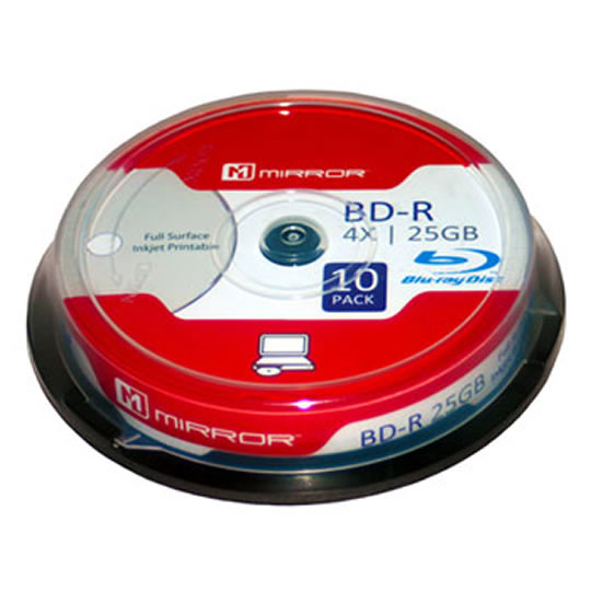 Blu-ray Ink jet Printable Media 4x speed from Mirror LN41946 ...