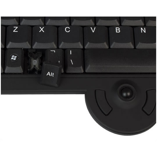 Wireless Mini Keyboard with built-in trackball and Mouse Buttons the ...