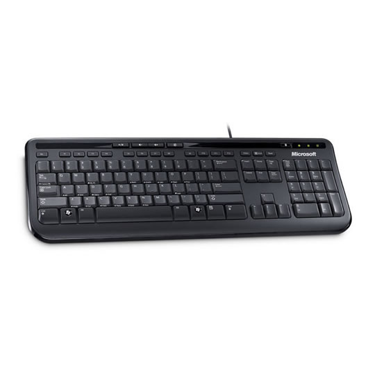 MS Wired Keyboard 600 Spill Resistant Black Keyboard USB Multimedia ...