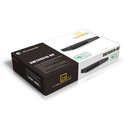 Dynamode 24 Port 10/100 Rackmount Switch LN43439 - SW240010-RV | SCAN UK