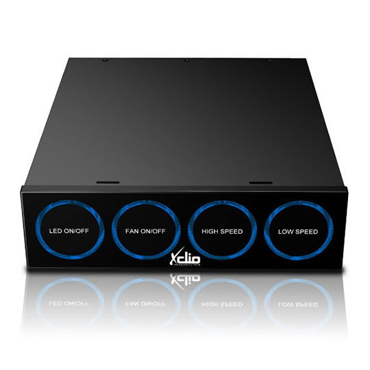 Xclio Touch Fan Control Kit with 2 x 120mm Quiet Blade Fans (Blue LED ...