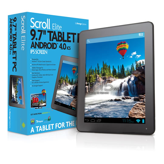 Storage Options 54486 Android 4.0 Tablet 9.7" Capacitive IPS Screen ...