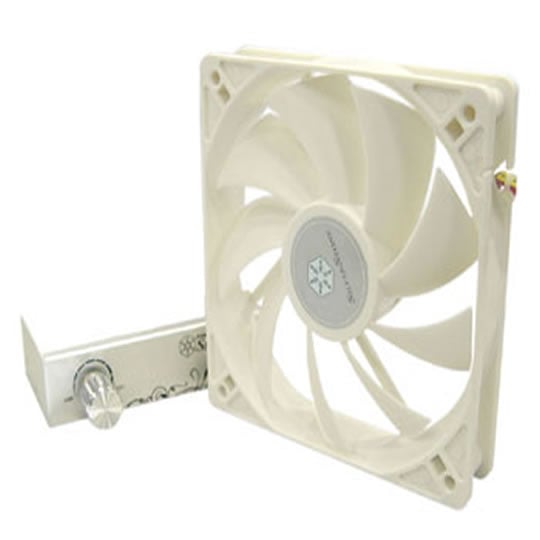 SilverStone FM121 (White) Dual ball bearing Case Fan + 2400rpm Pro Use ...