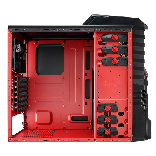 Aerocool X-Warrior Devil Red Black Mid Tower Gaming Case with Window No ...