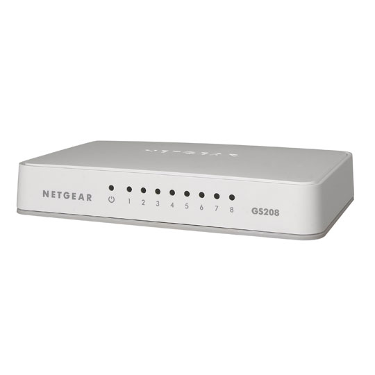 Netgear 200 Series 8-Port Gigabit Switch White LN48938 - GS208-100UKS ...