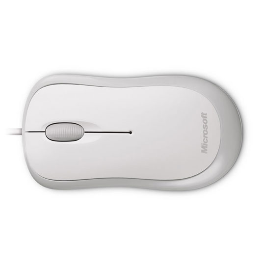 Microsoft Basic Optical Mouse, Corded, White LN49504 - P58-00058 | SCAN UK