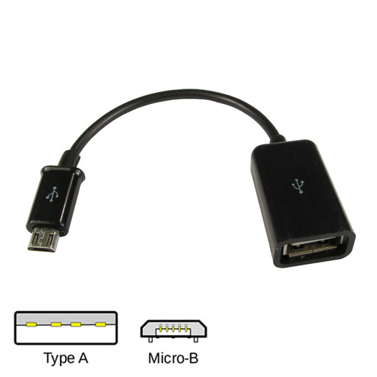 USB OTG 14cm HOST OTG Cable Adaptor USB Type A to Micro B LN50674 ...