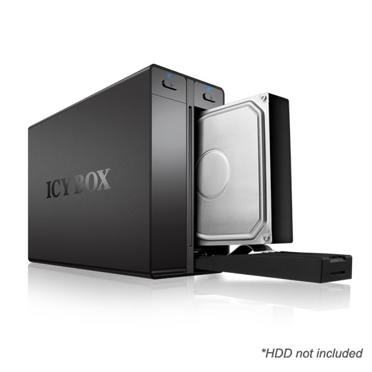 Icy Box IB-3662U3 2-bay JBOD enclosure for 3.5" SATA HDDs LN51549 | SCAN UK