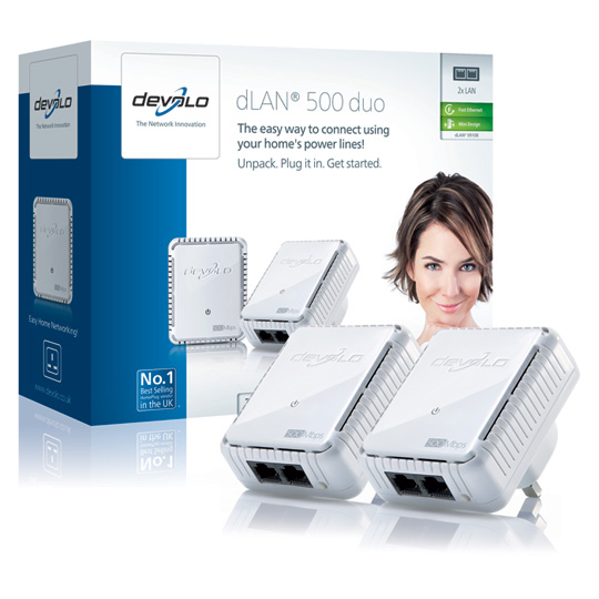 devolo 9108 dLan Mini 500Mbps Powerline Starter Kit LN52195 | SCAN UK