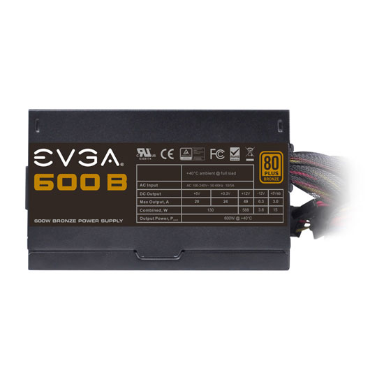 EVGA 600W Power Supply LN53702 - 100-B1-0600-KR | SCAN UK