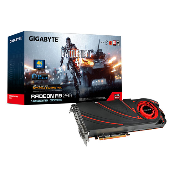 Gigabyte Radeon R9 290 4GB AMD PCI Express Graphics Card + BF4 Game ...