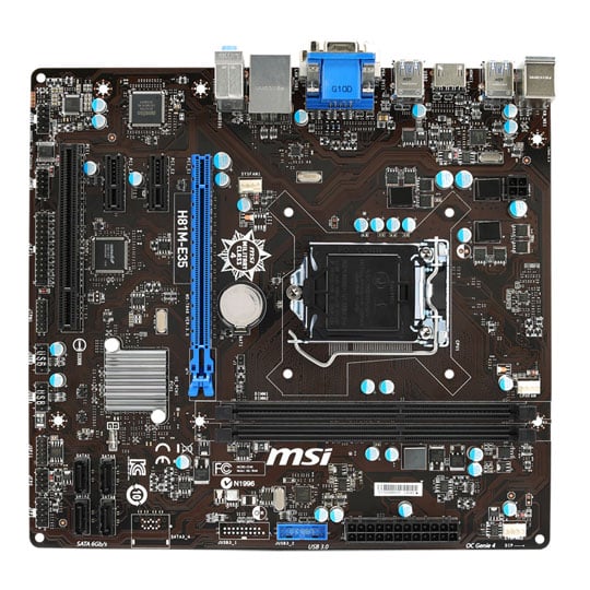 H81M-E35 Intel S1150 MSI Micro ATX Motherboard LN55683 | SCAN UK