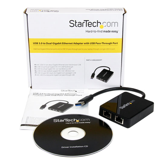 StarTech USB3 to Dual Port Gigabit Ethernet Adapter LN56878 ...