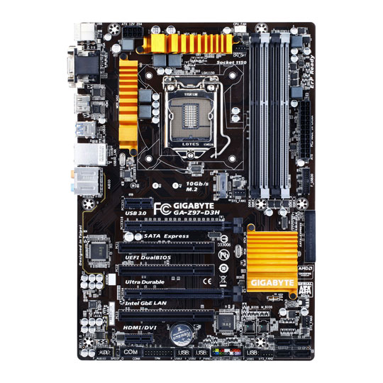 Gigabyte Z97-D3H ATX Z97 Motherboard LN57116 - GA-Z97-D3H | SCAN UK